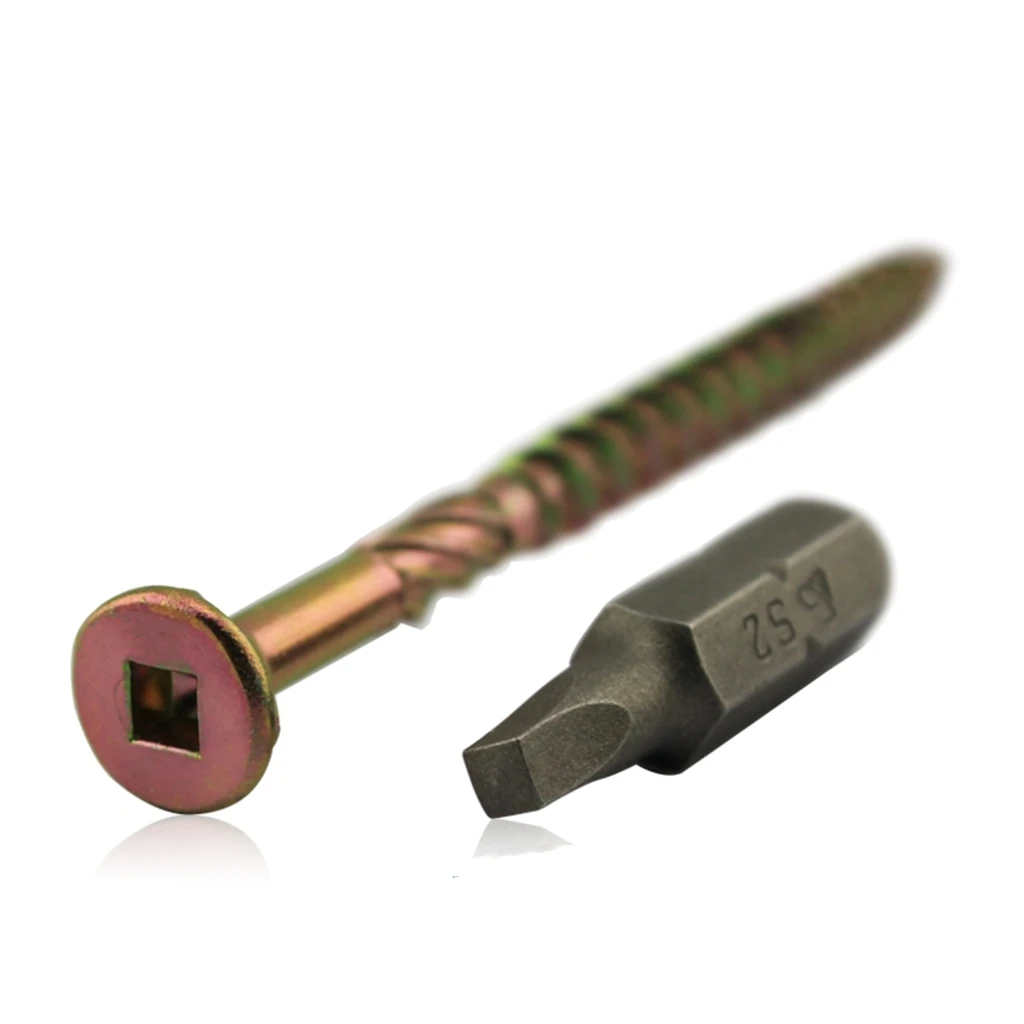 Coated Square Drive Countersunk Flat Head Chipboard-screw Long Self ...