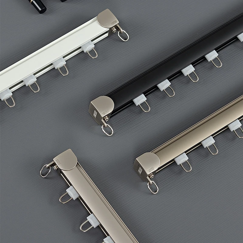 Sliding Metal Curtain Straight Track Durable Pulley Indoor Bedroom ...