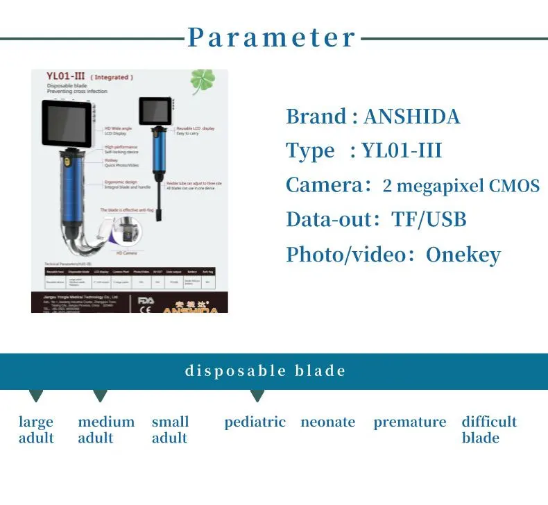 Anshida Medical Endoscope Video Laryngoscope Endoscopic Ent Instruments ...