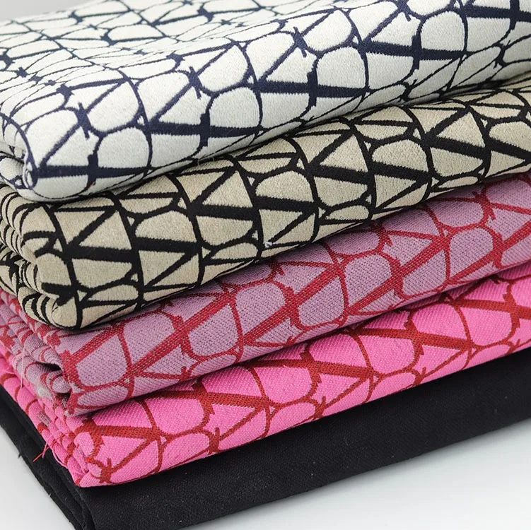 Thick Letter Jacquard Fabric Clothing Fabric Bags Shoes Hat Coat Fabric ...