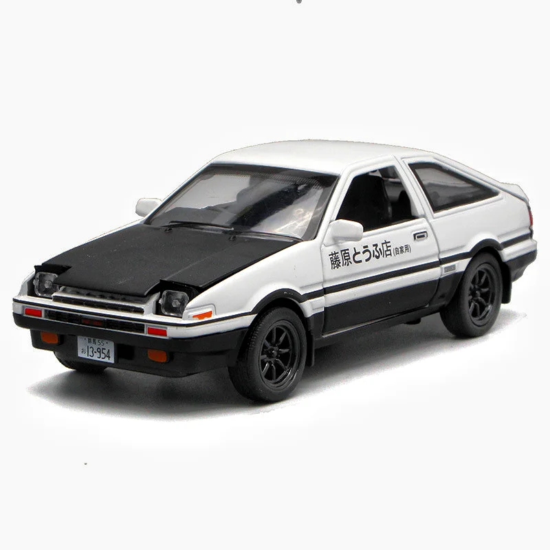 1:32 scale model car toyota AE86 alloy car model with sound and light ...