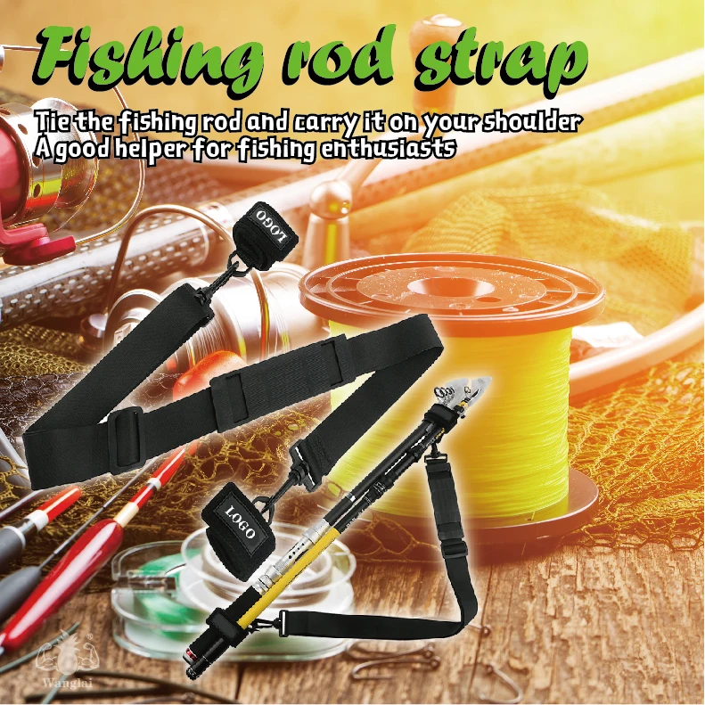 Customizable Fishing Rod Tackle Shoulder Strap Belt Spool Fishing ...