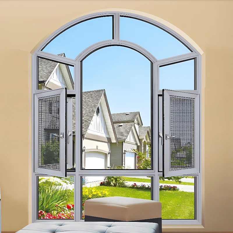 Double Glazed Insulated Aluminium Casement Windows Swing Open Style ...