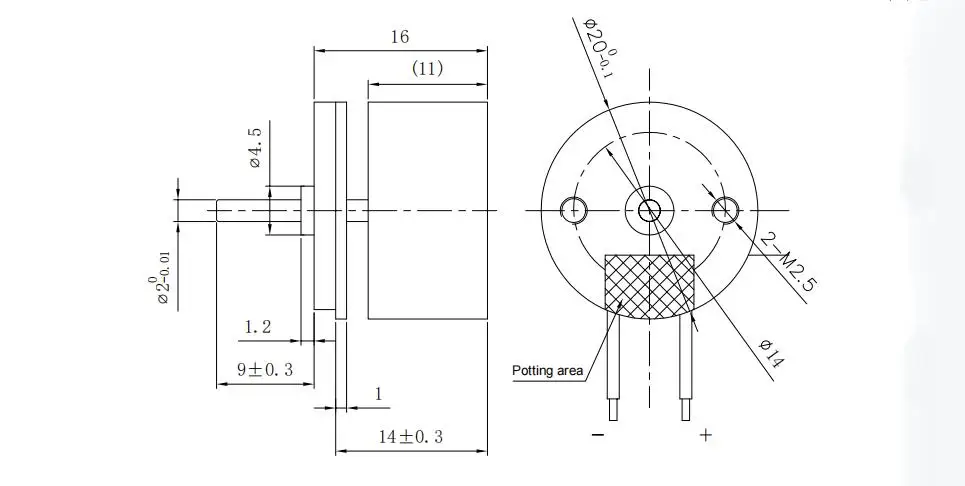 2016RB 20mm Low Noise Long Life High Torque Bldc Motor for Tattoo