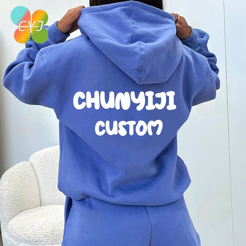 High Quality Thick Cotton Hoodie And Sweat Pants 3d Logo Puff Print ...