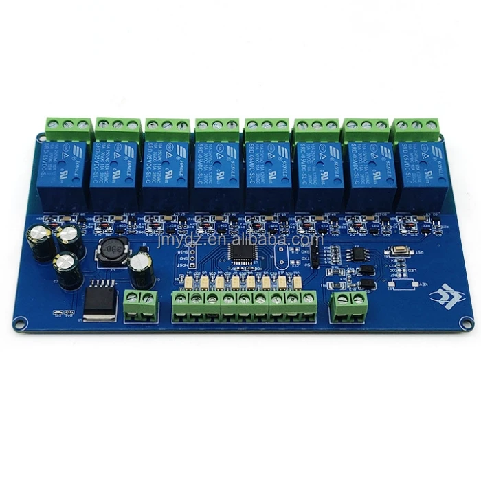 8 channel 5V relay module switch input/output RS485/TTL serial communication Modbus Rtu board ...