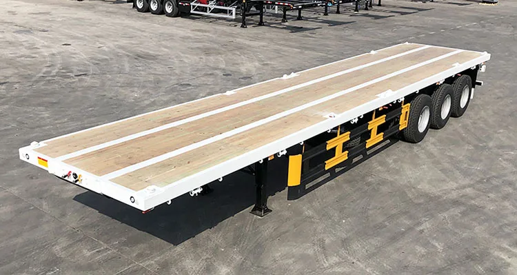 Panda Mech 3 Axle 40ft Wooden Floor Container Flatbed Truck Semi ...