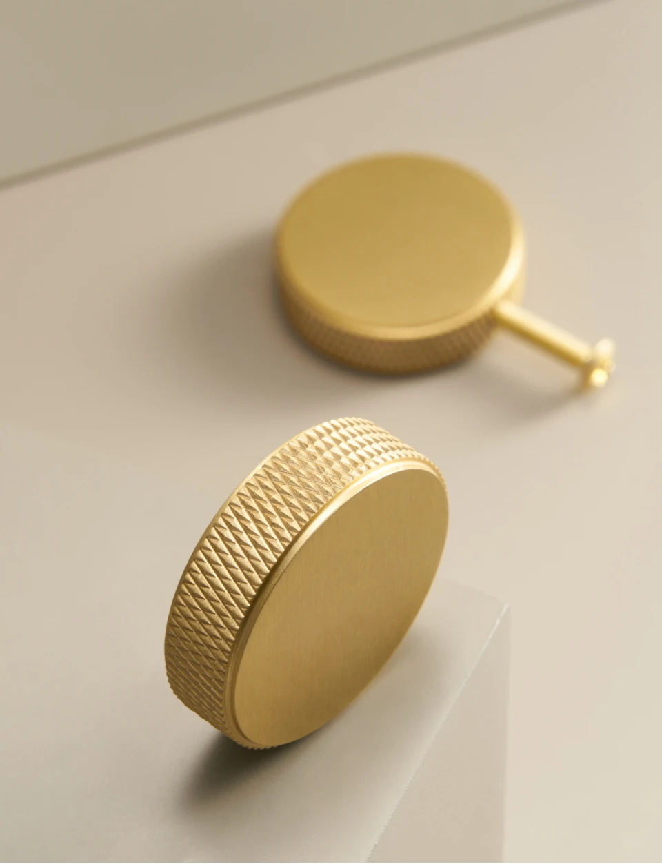 Nurlin New Solid Brass Knurled Round Exquisite Cabinets Drawers Knobs ...