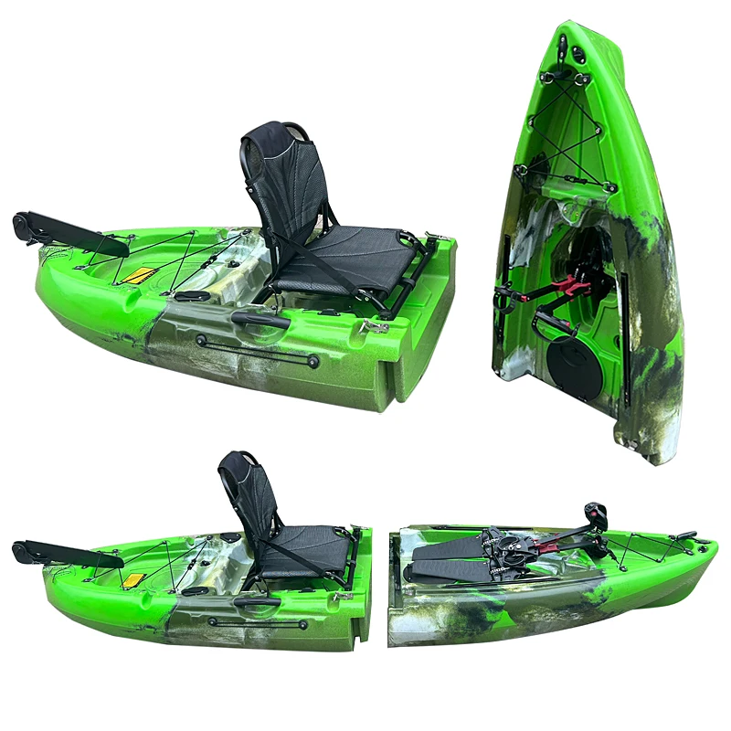 9ft Single Person Modular Fishing Kayak Two Section Pedal Drive Kayak ...