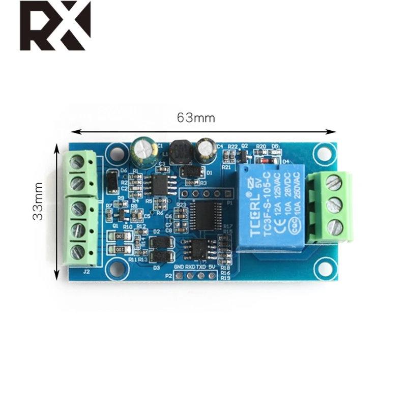 Tz 1 Channel Rs485 Ttl Uart Modbus Rtu Single Wifi Relay Module With Anti Reverse Protection ...