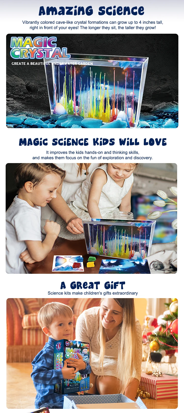 Discovery Kids Crystal Aquarium Includes Growing Magic Rocks Aquarium ...