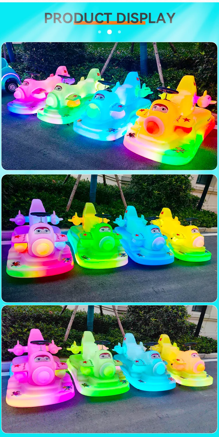 New Light-emitting Aircraft Bumper Car Park Parent-child Light-emitting ...
