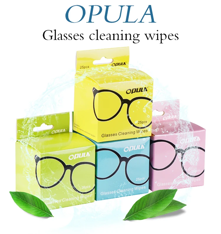 OPULA Eyeglass Cleaner Wipes - Antistatic & Antifog