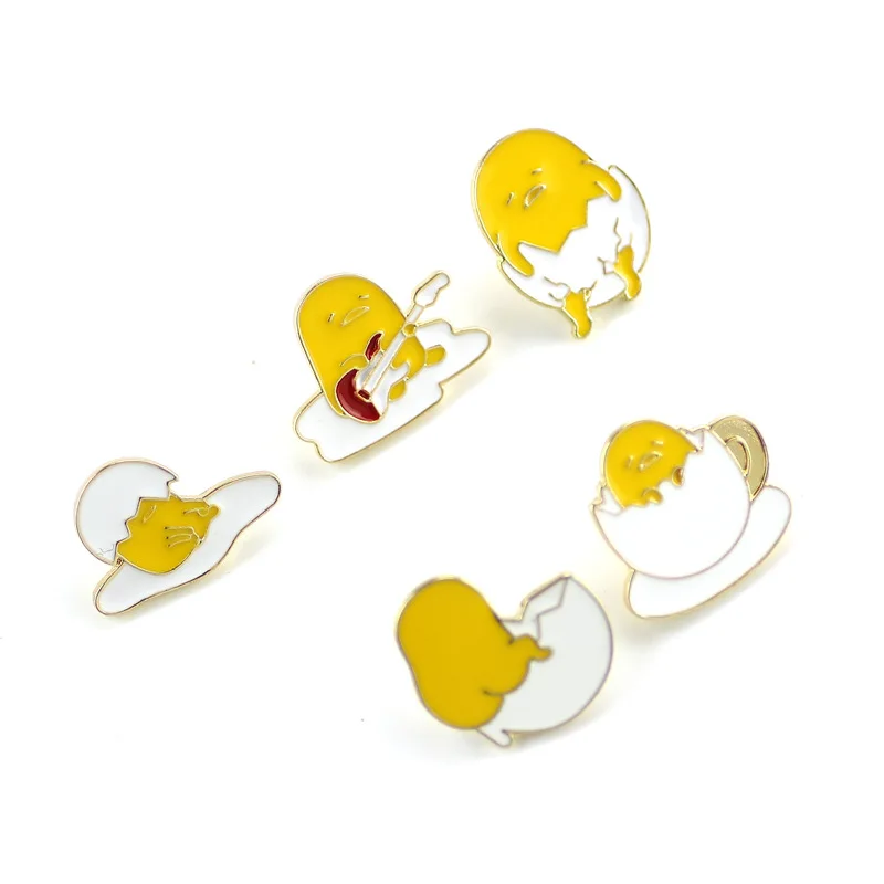 Funny Egg Design Soft Enamel Cartoon Metal Lapel Pin Badge - Buy Lapel ...