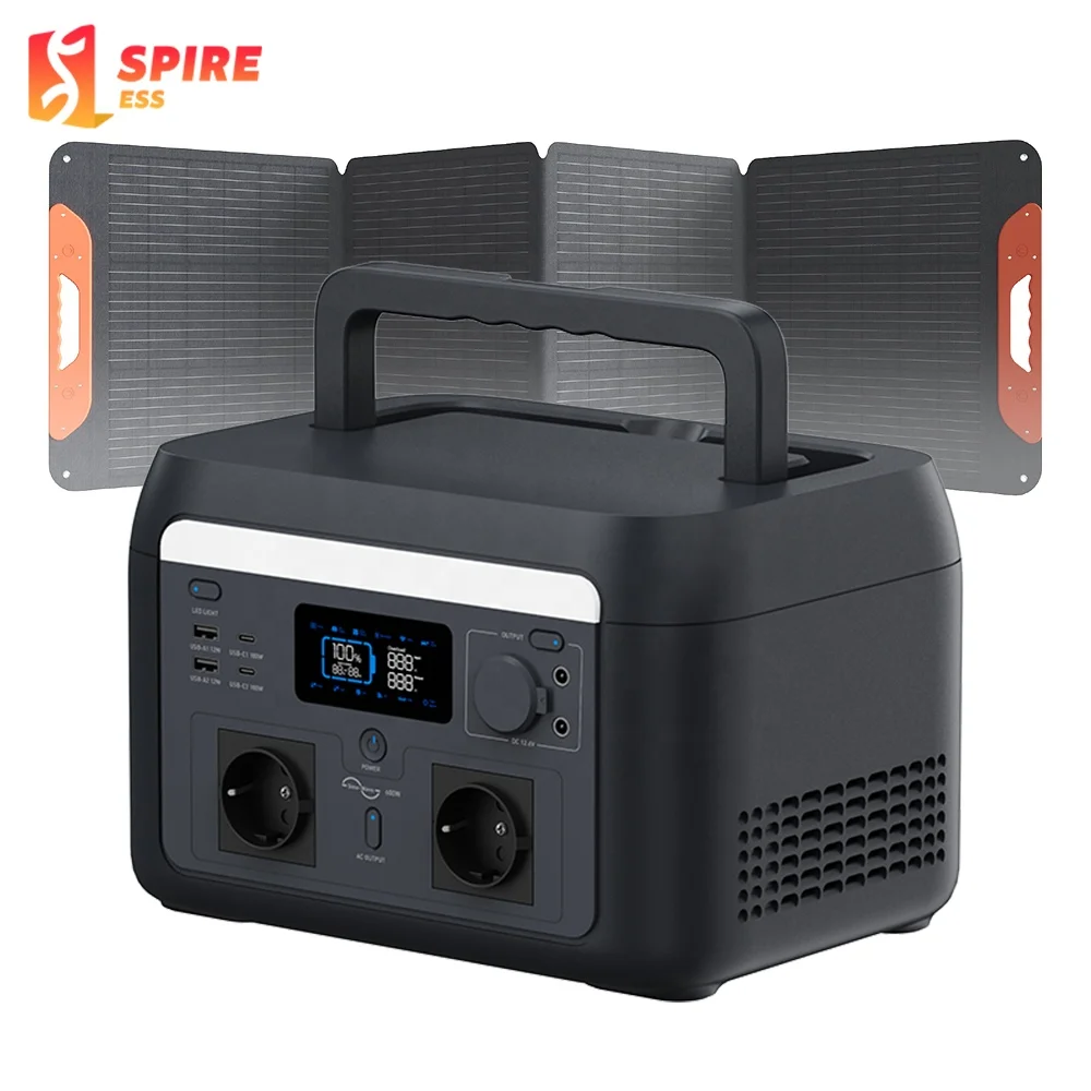 600w Outdoor Camping Energy Storage Pure Sine Wave Mppt Lifepo4 Battery Portable Fast Charging ...