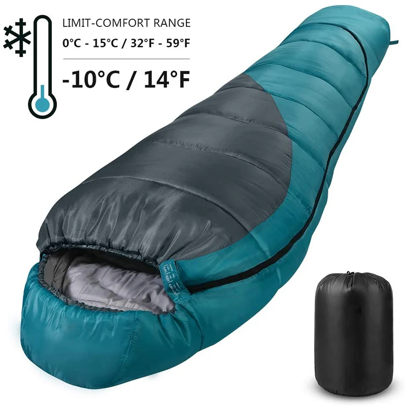 Portable Winter Mummy Sleeping Bag - Extra Thick & Warm