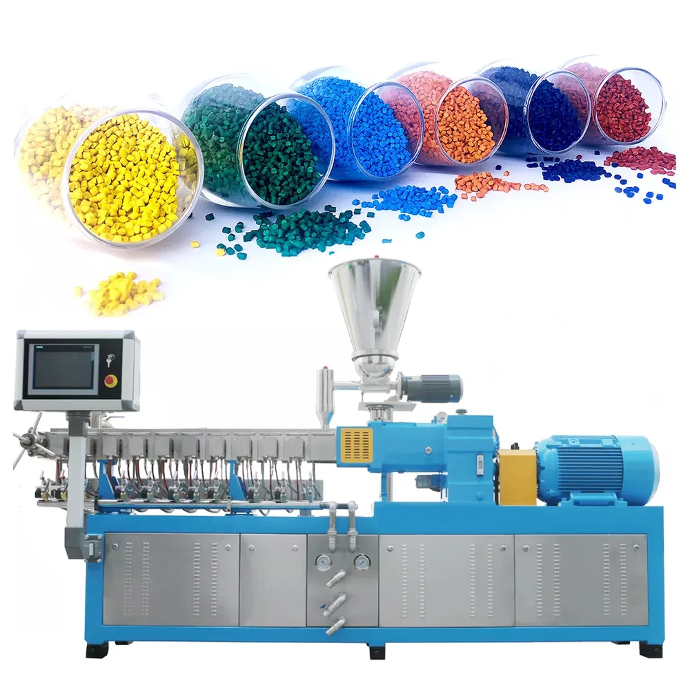 Twin Screw Extruder Plastic Pellets Making Machine For Modified Formula ...