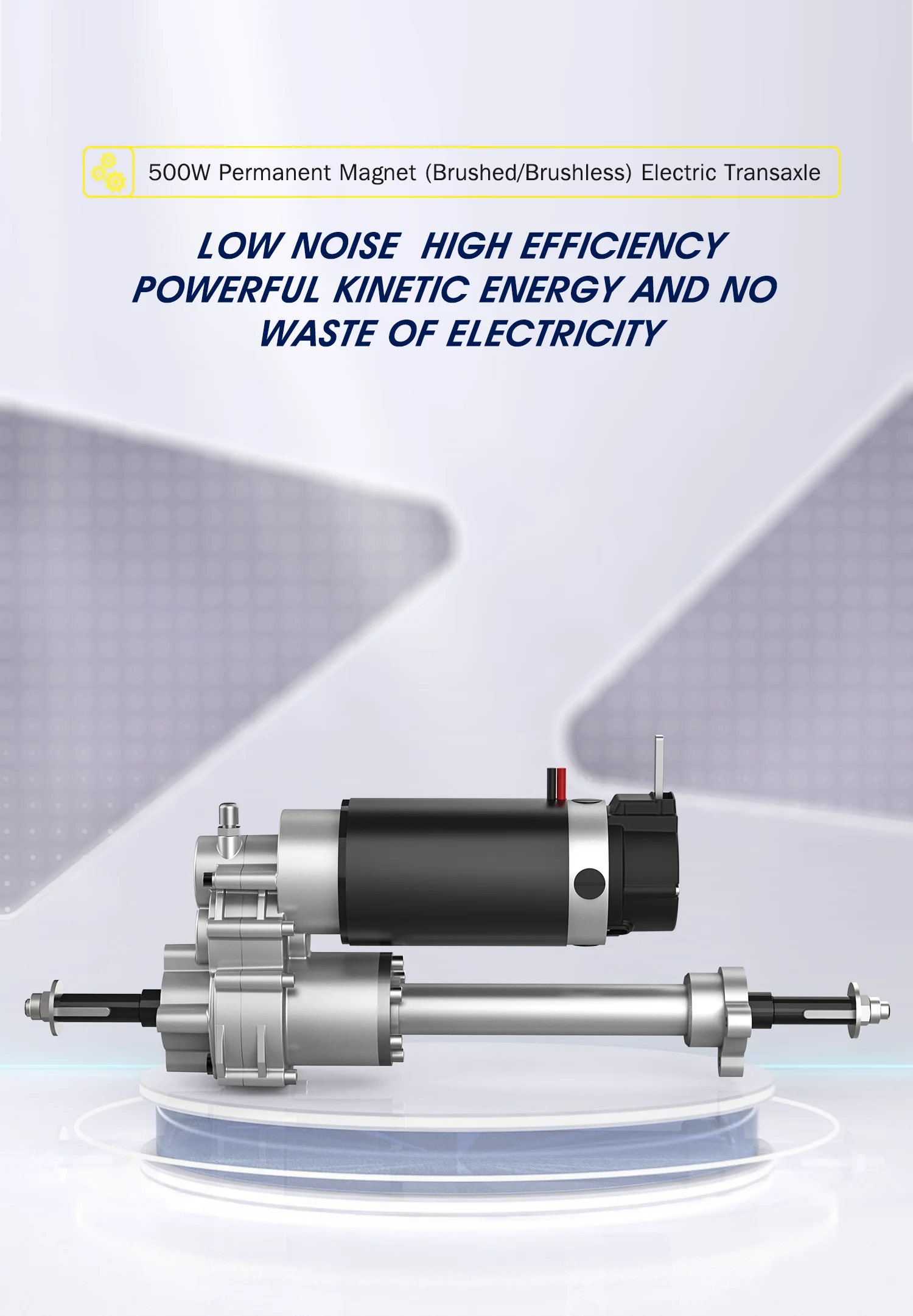 500w 24v Dc Motor Transaxle System For Electric Trailer Rear Axle - Buy ...