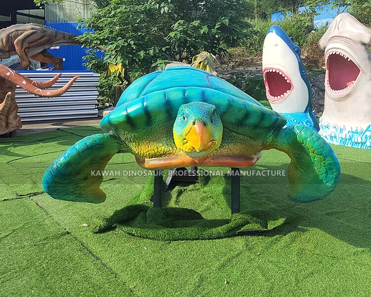 Lifelike Sea Turtle Statue with Movements Animatronic Turtle for Park ...