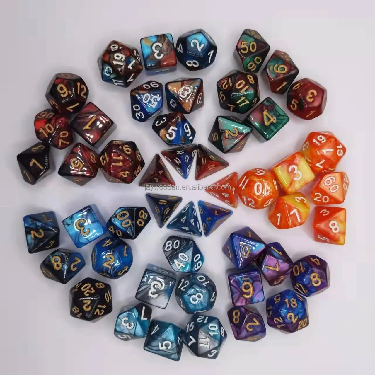 7pcs Portable Dnd Dice Set For Rpg & Board Games - Oem Available