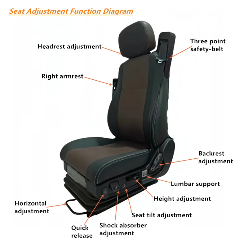 Heavy Duty Air Suspension Truck Seats for Isuzu Buses - Universal ...