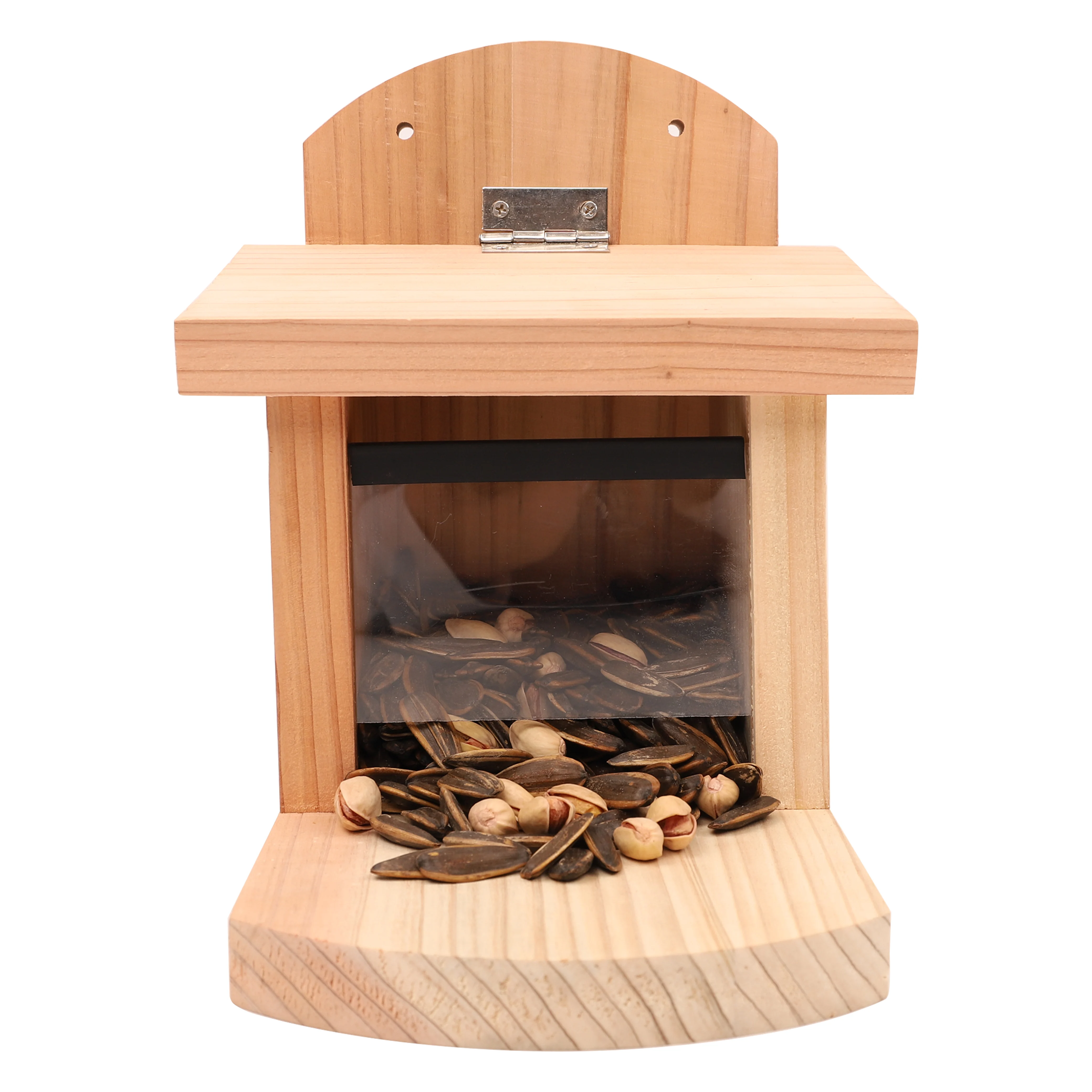 Premium Pine Wood Outside Chipmunk & Squirrel Feeder Box Feeding ...