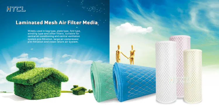 HVAC Synthetic Fiber Material Ventilation Pre-filter Laminated Mesh Air ...