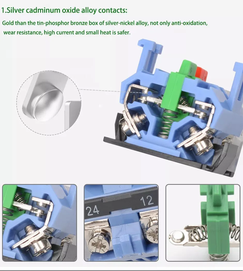 La38 Rotary Selector Mushroom Head Self-resetting Latching Momentary ...