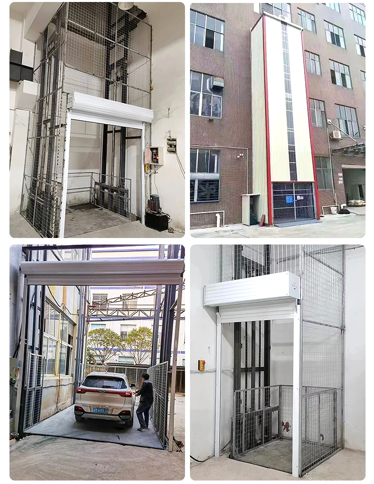 1ton Freight Elevator For Loading Basement Hydraulic Goods Lift ...