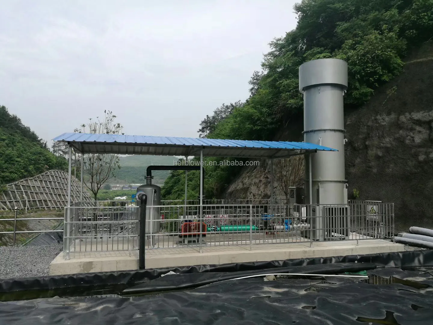 China 3 Lobe Roots Type Blower Pump 5.5kw In Biogas Plant - Buy Root ...