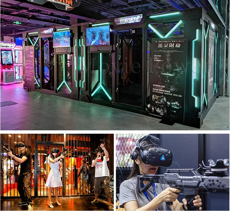 Amusement VR Shooting Game Cage 9D Virtual Reality Arcade Game Machine ...
