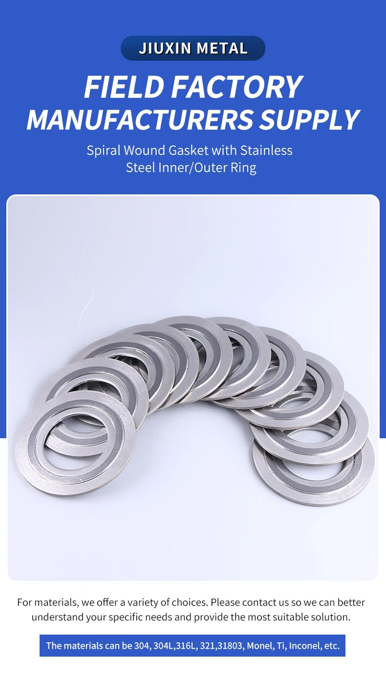 Wholesale Spiral Wound Gasket With 304/316l Stainless Steel Inner/outer ...