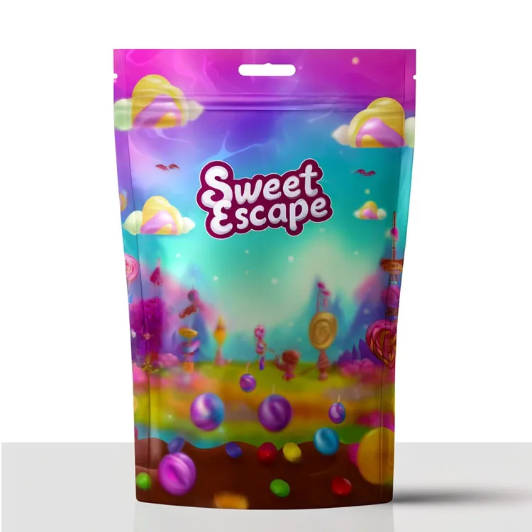 Custom Printed Stand Up Fancy Candy Food Pouch Colorful Packaging ...