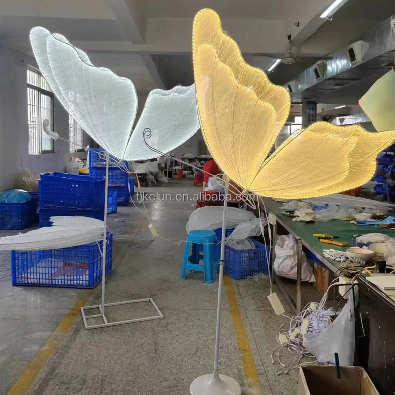 Gj-wl001-1 Wholesale Butterfly Large White Warm White Led Light Wedding ...