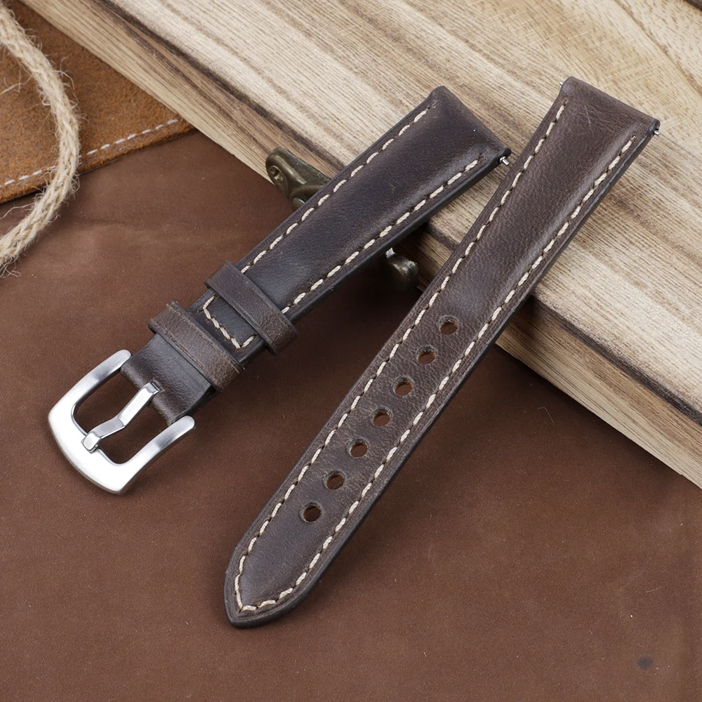 Genuine Leather Watchbands Calfskin Replace Wristwatch Straps 18mm 20mm ...