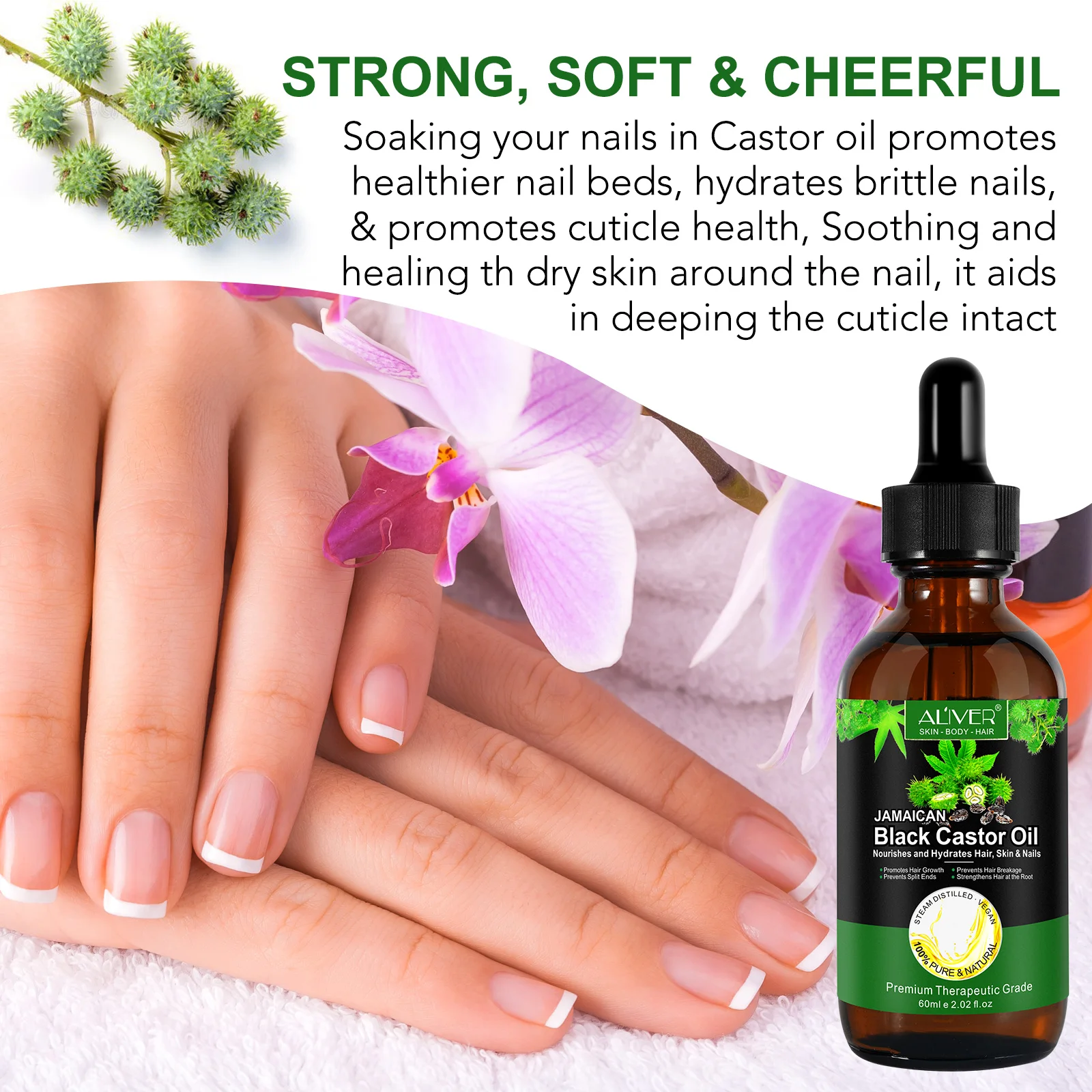 ALIVER Pure Natural Hair Nourishing Castor Oil for Growth