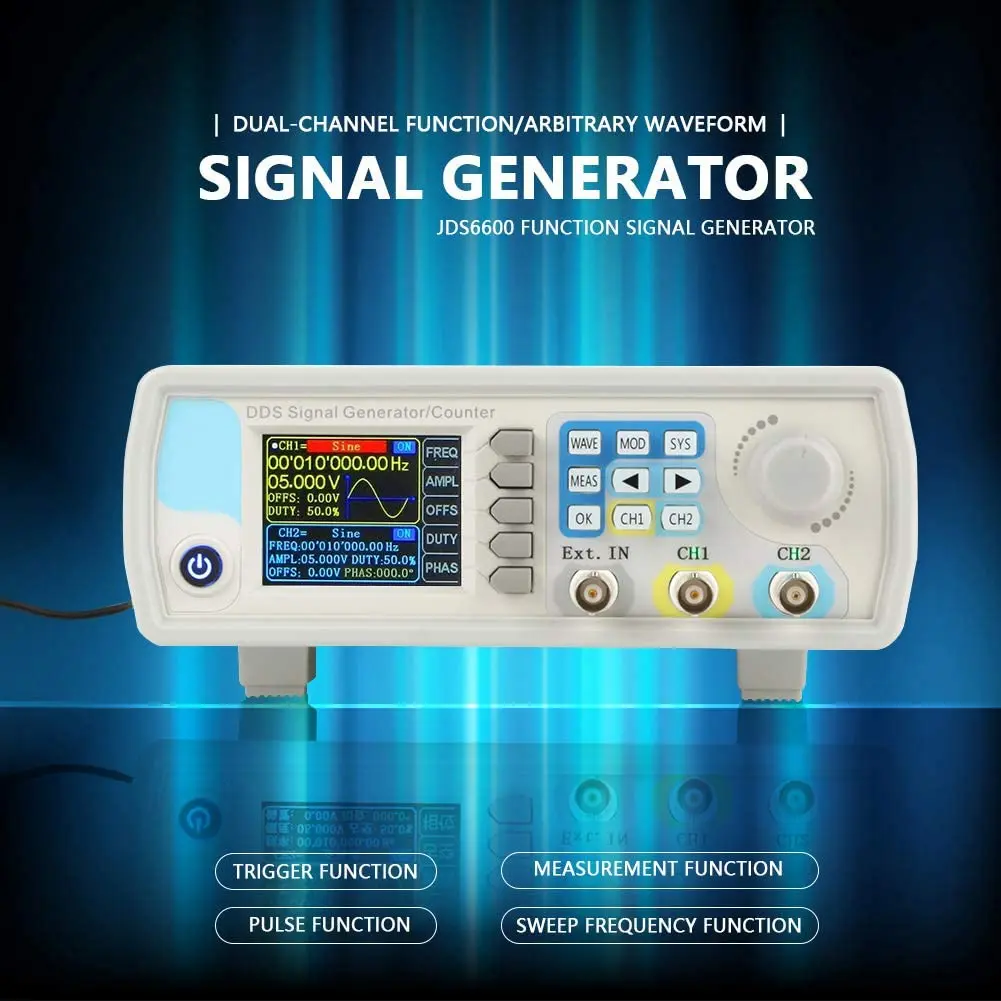 Jds6600 15/30/40/50/60mhz Signal Generator Digital Control Dual-channel ...