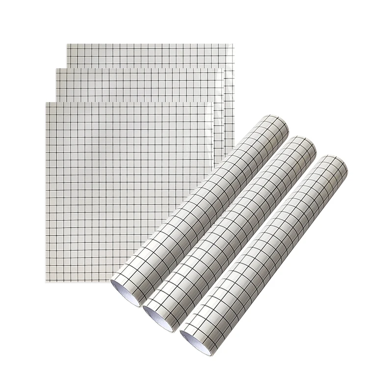 Clear Grid Alignment Glossy Transfer Film Self Adhesive Vinyl Roll ...