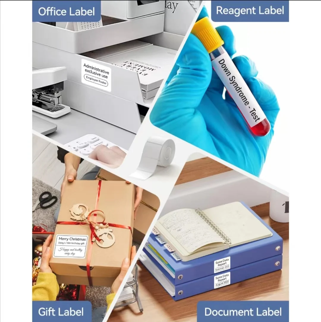 1.5"*1"thermal Transfer Ribbon Paper Label Self-adhesive Sticker Label ...