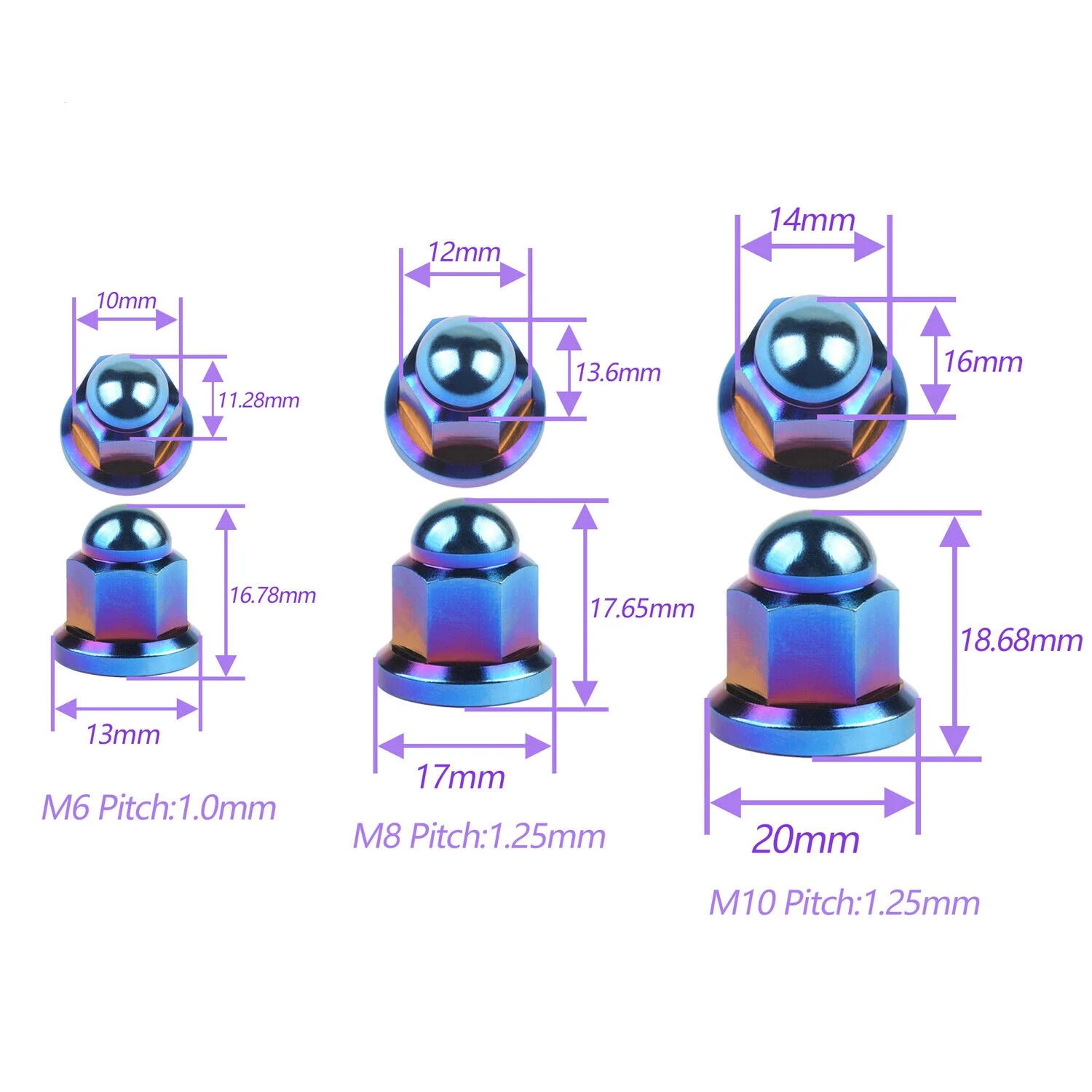 Din934 M3 M4 M5 M6 M8 Titanium 6al-4v Gr5 Alloy Customized Color And Logo Hex Nuts - Buy Nuts ...