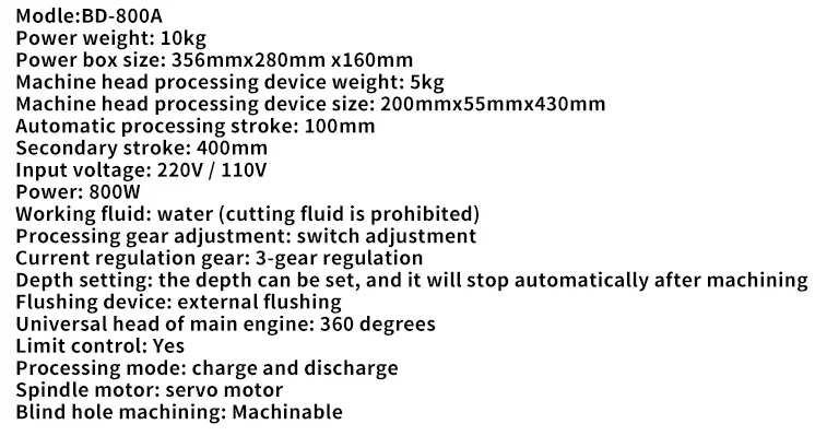 Bd-800a Portable Edm Erosion Broken Tap Removal Machine Small Edm ...