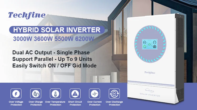 Techfine 6200w Solar Power Inverter - High Efficiency Hybrid
