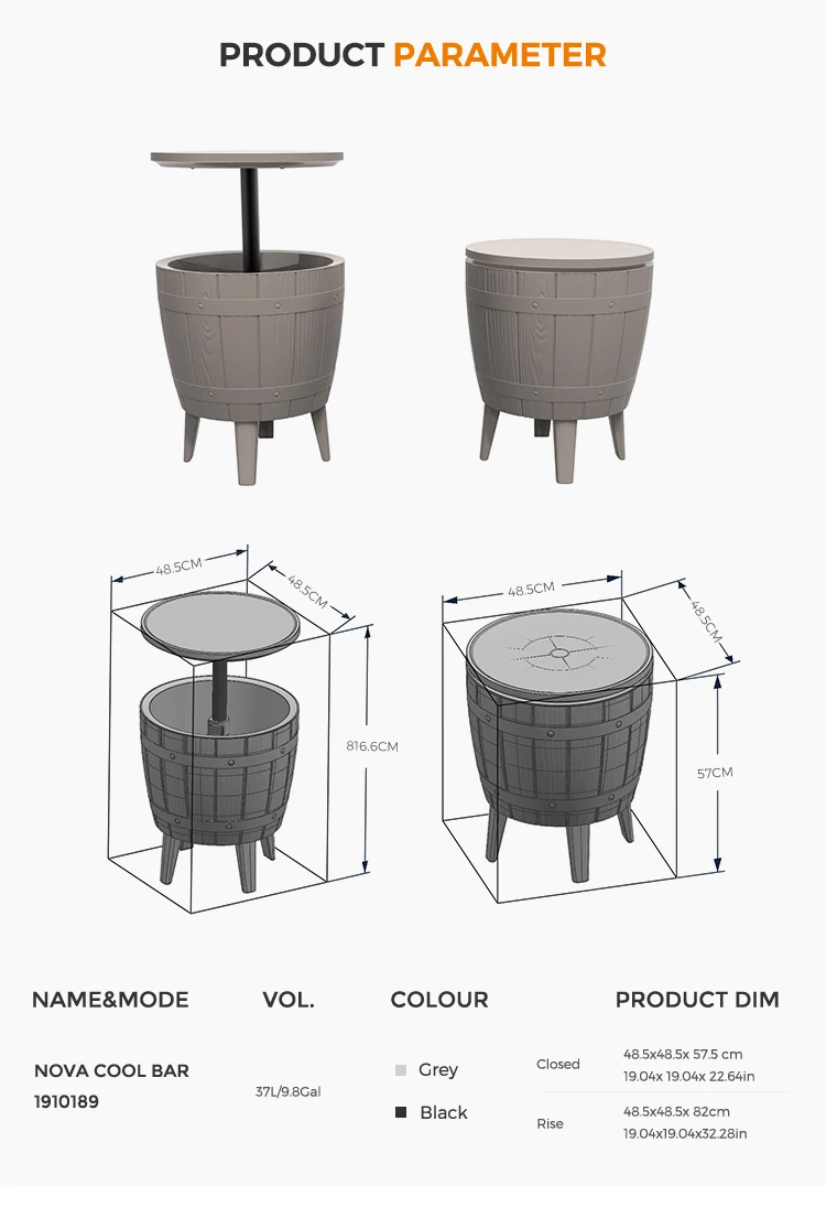 Outdoor Poolside Cooler Box Outdoor Cooler Bar Beer And Wine Ice Bucket ...