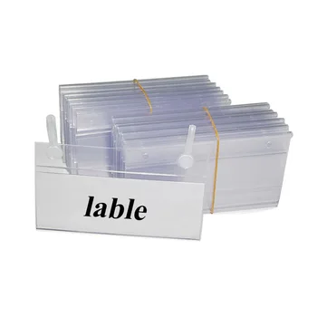 Factory Custom Hanging Label Holder Plastic Tag Holder Clear Plastic ...