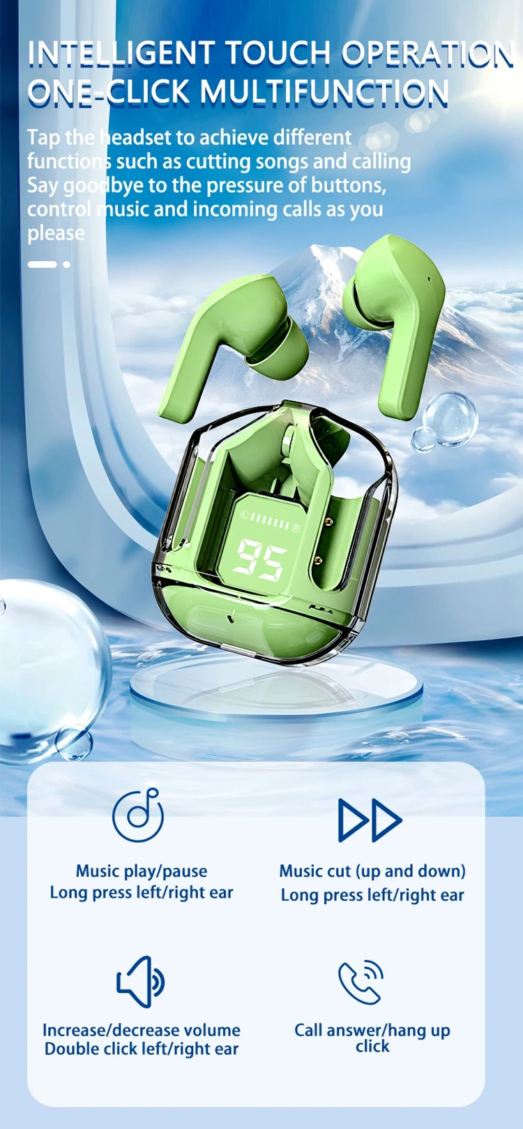 Transparent Air31 TWS Earbuds - Wireless Bluetooth Earphone with ...