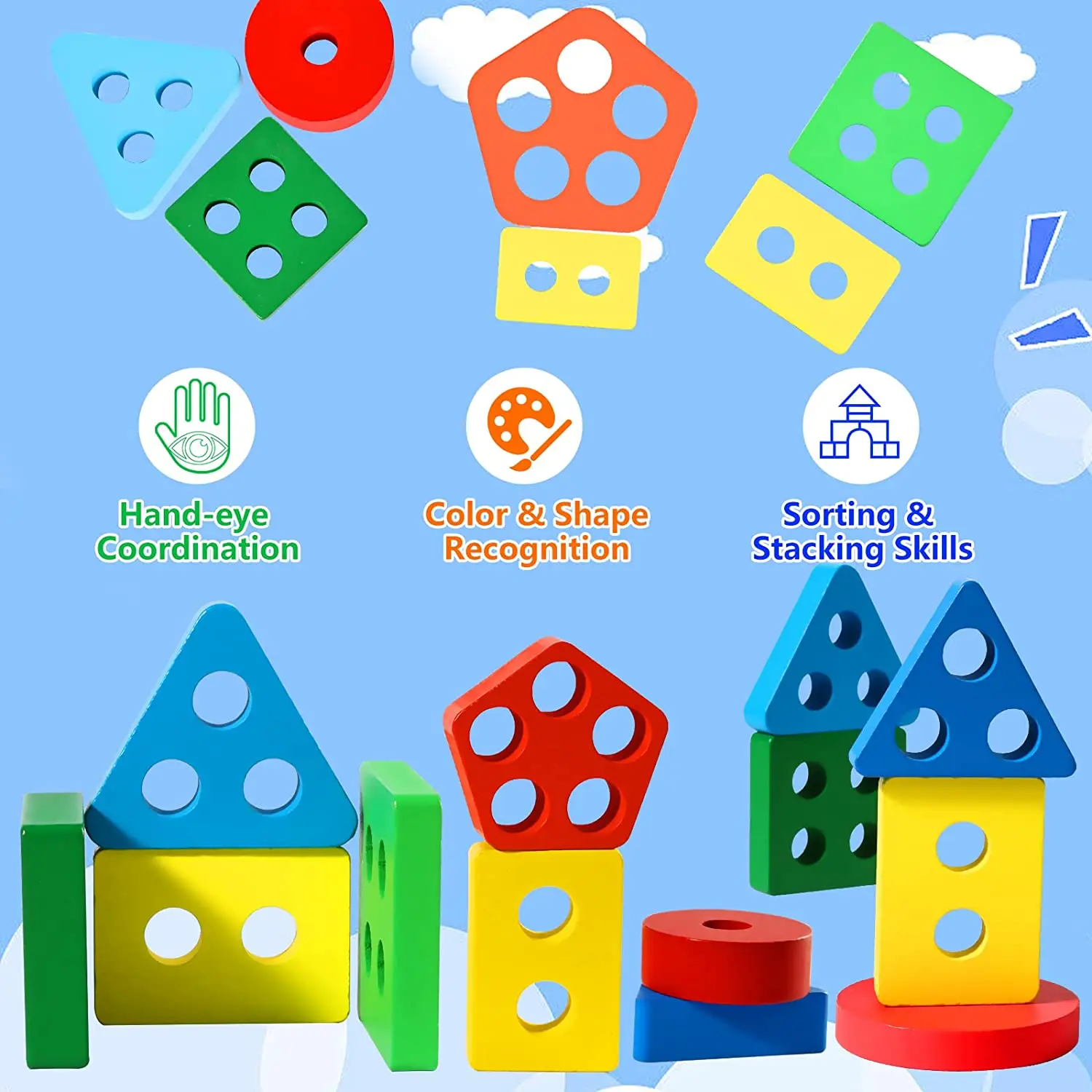 Montessori Wooden Toys - Educational Fun for Toddlers