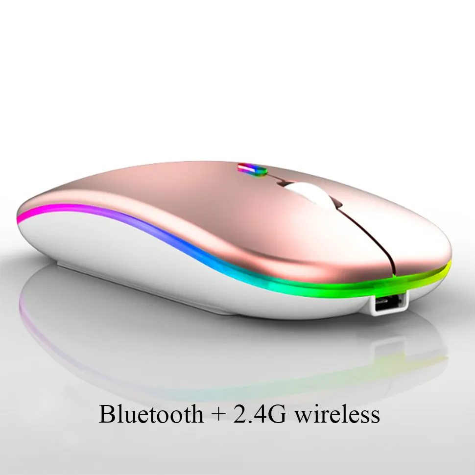 Rechargeable Led Backlit Wireless Mouse For Pc & Laptop