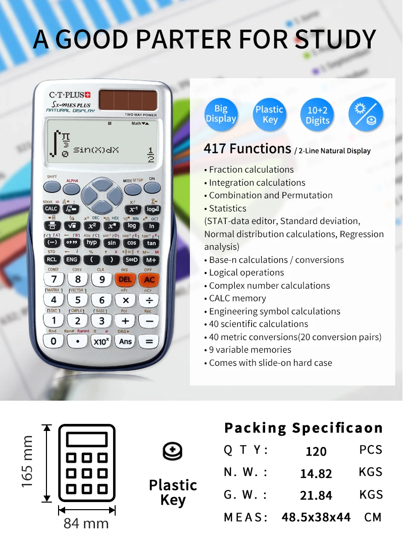 Calculator Sx-991es Plus High Quality 417 Function Scientific ...