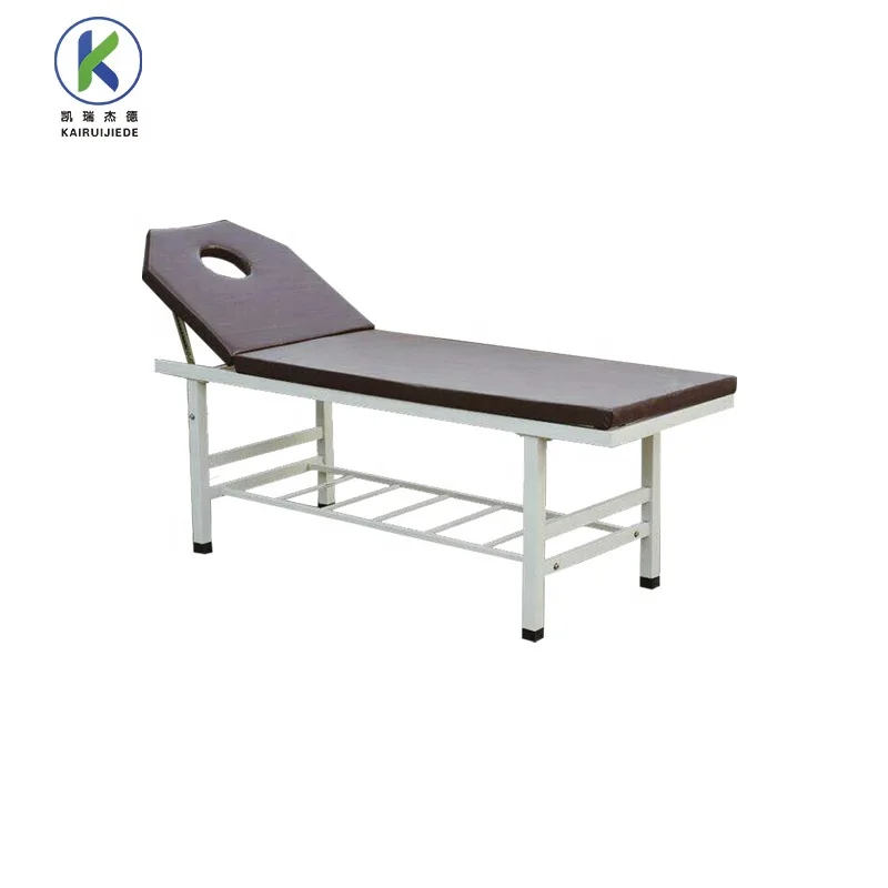 Hospital Mechanical Adjustable Back Steel Patient Bed Examination Couch ...