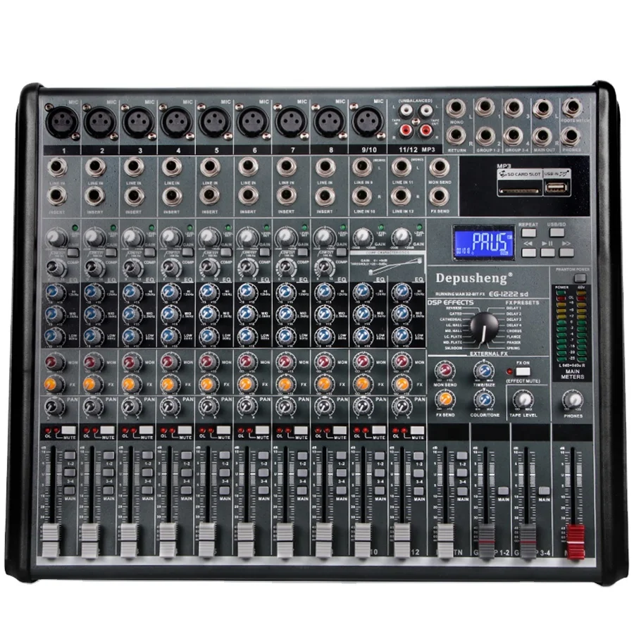 Depusheng Eg1222sd Professional Built-in 16 Effects Reverb Mp3 Playback ...